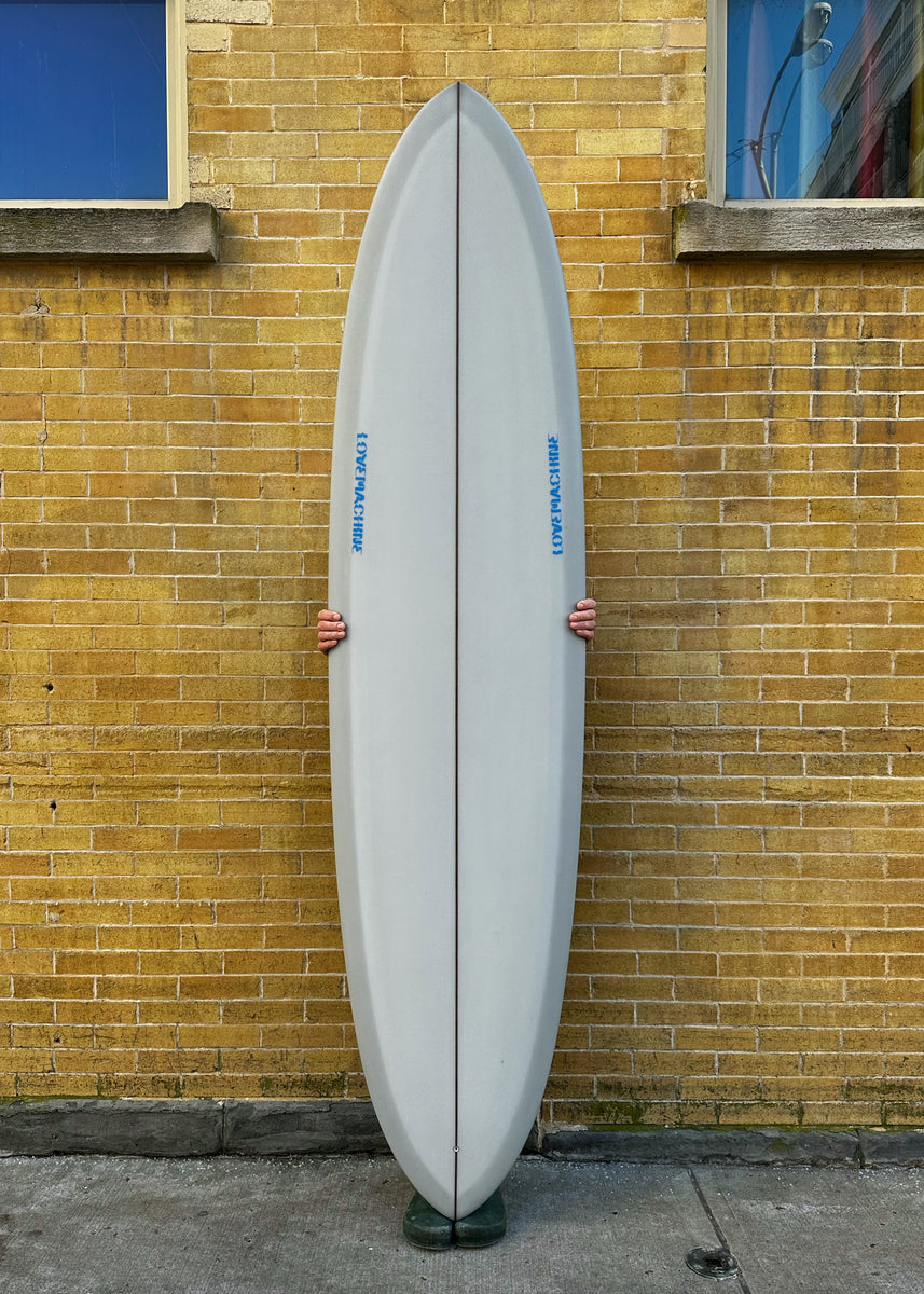 7'10" Lovemachine Surfboards Thick Lizzy - Light Grey – Glide Surf Co