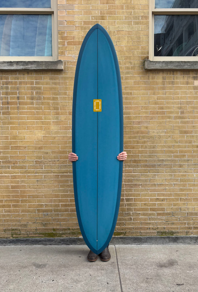 8'0" Lovemachine Surfboards Thick Lizzy - Cerulean Blue – Glide Surf Co
