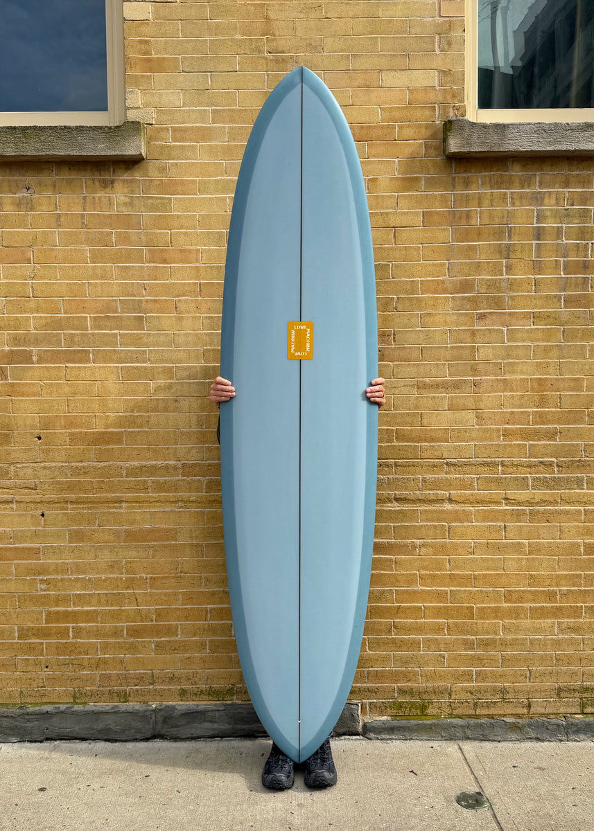 7'10" Lovemachine Surfboards Thick Lizzy - Smokey Blue – Glide Surf Co